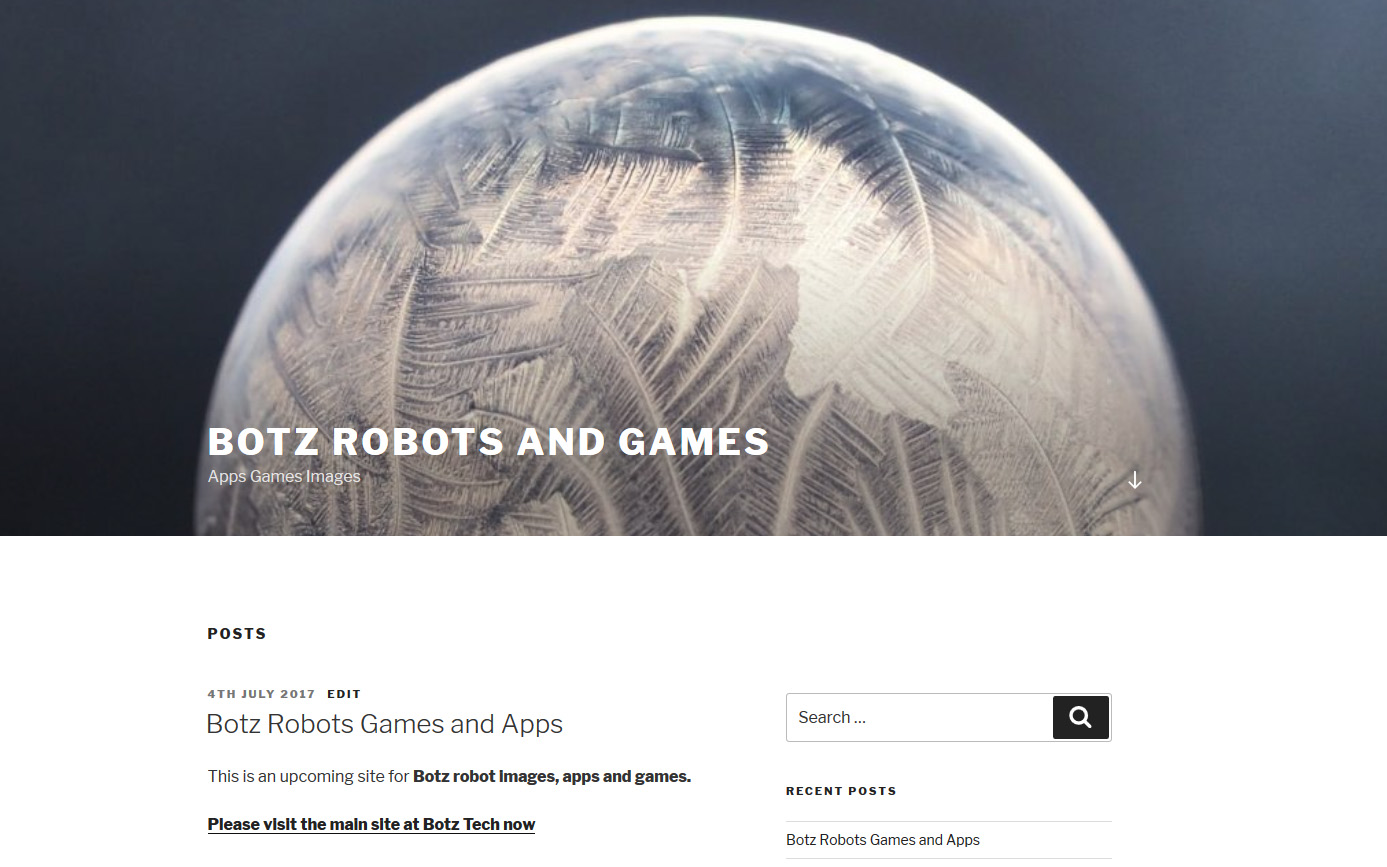 New Botz robot games, apps – Story Lite notes and storyboard